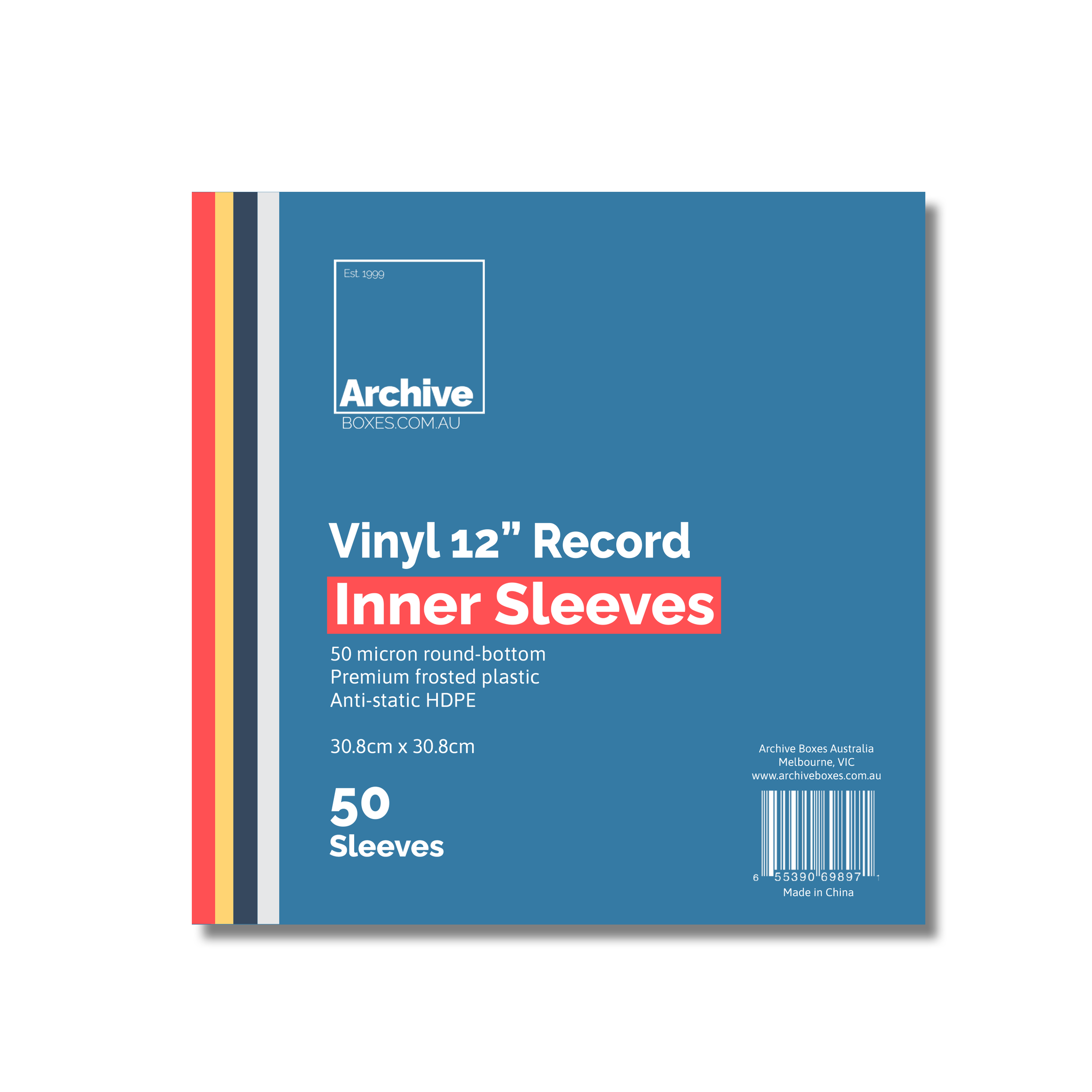 12" Vinyl Record Inner Sleeve | Archive Boxes Australia