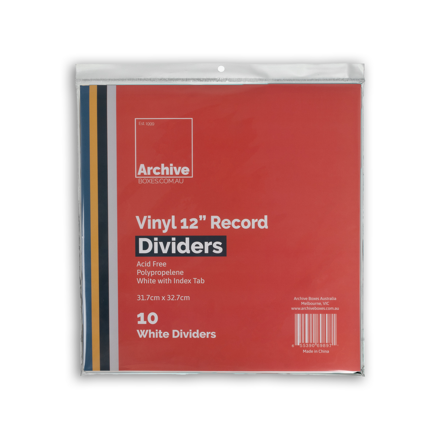 12" Vinyl Record Dividers 10 Pack — Archive Boxes Australia