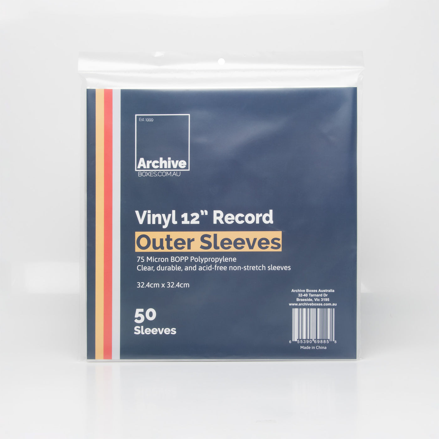 12" Vinyl Record Outer Sleeves 75 Microns | Archive Boxes Australia
